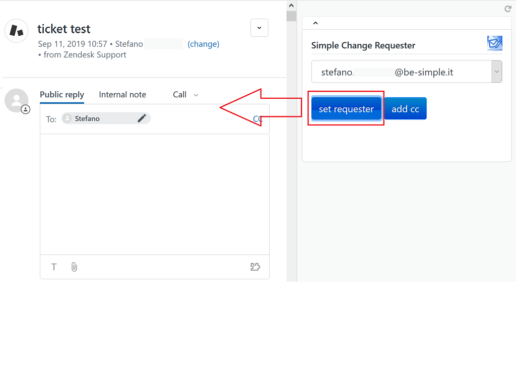 Simple Change Requester App Integration with Zendesk Support